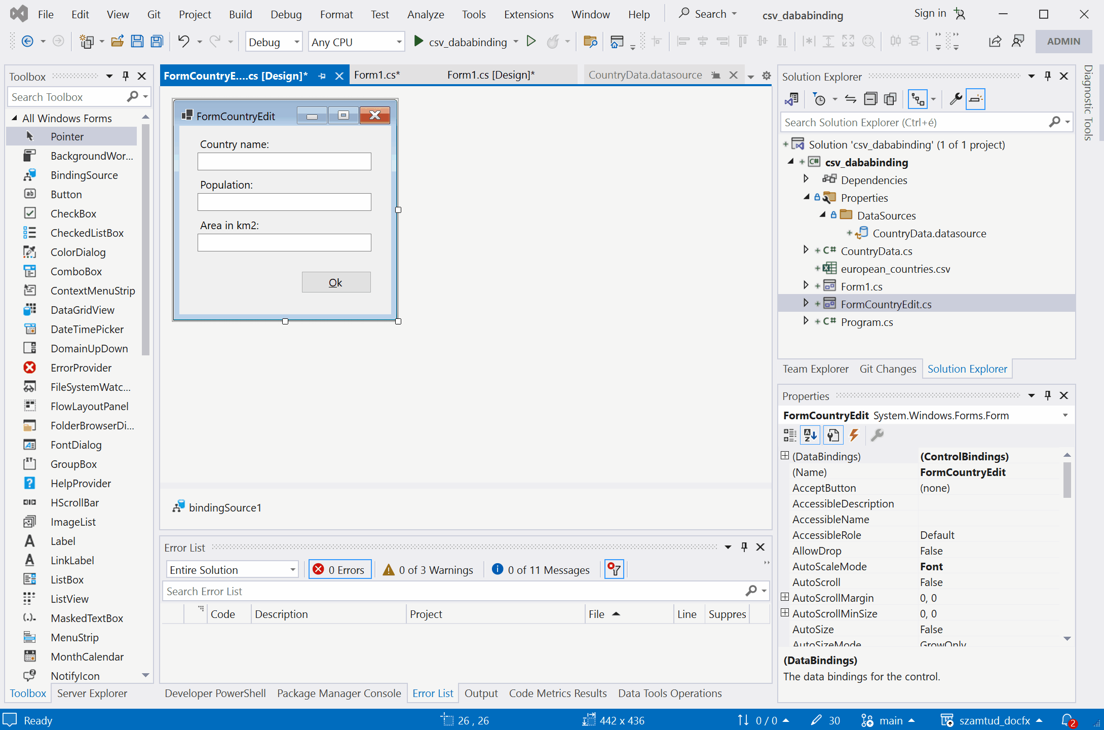CSV állományok és adatkötés | Coding